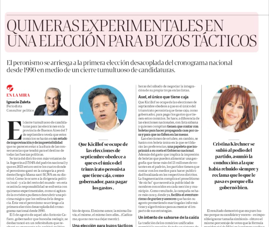 Jorge se conforma con 1/3 que le salve el puesto en CABA/ Milei se come ...